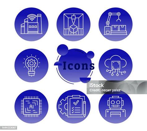 인더스트리 40 인포그래픽 템플릿 편집 가능한 스트로크 자동화 빅 데이터 인공 지능 기계 학습 연결 전기 가솔린 가상현실에 대한 스톡 벡터 아트 및 기타 이미지 Istock