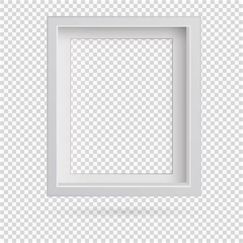 투명한 배경에 그림자가 있는 프리젠테이션 직사각형 그림 프레임 디자인 요소 3d 보드 배너 벽은 격리된 빈 벡터 그림 Eps