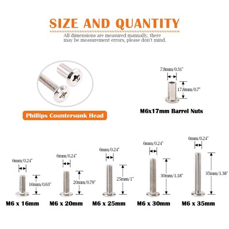 Phillips Flat Head Combine Male Female Chicago Screw Sex Bolt Barrel Nuts Custom Stainless Steel