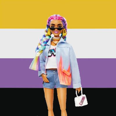 Nonbinary Pride Flag Color Picked From Barbie Extr Tumbex