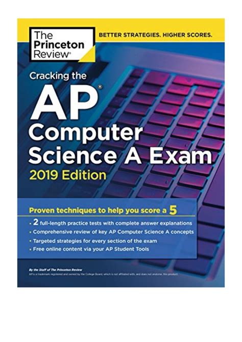 Cracking The Ap Computer Science A Exam 2019 Edition Pdf Princeton
