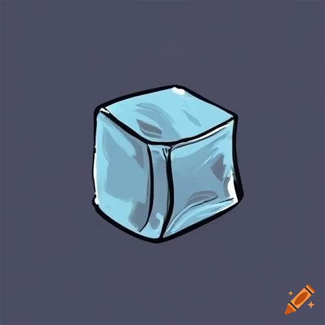 Minimalistic 2d Ice Cube Logo On Craiyon