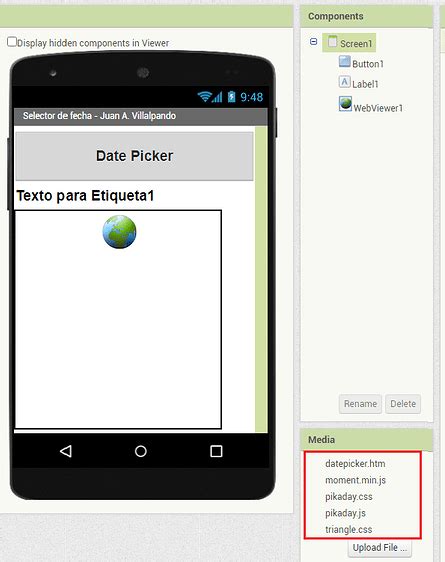 Calendar Date Picker Javascript Pikaday Library Tutorials And Guides Mit App Inventor