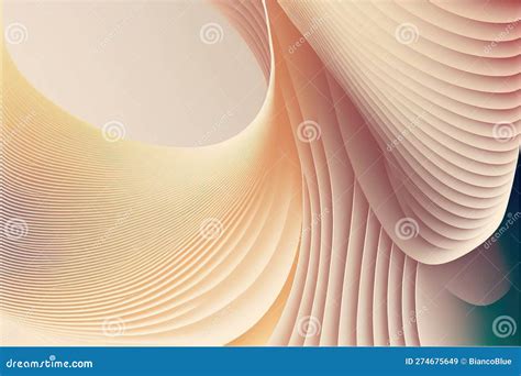 Abstract Art Of Overlapped Curve Line In Pastel Color Pattern Stock Illustration Illustration