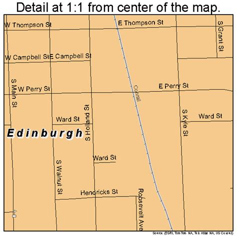 Edinburgh Indiana Street Map 1820404
