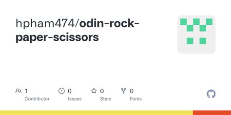 Github Hpham474odin Rock Paper Scissors