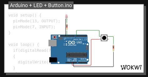 Arduino LED Button Ino Wokwi ESP STM Arduino Simulator