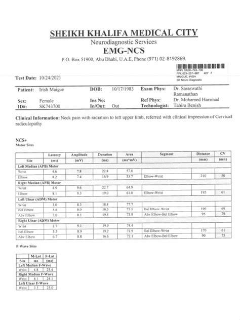 Sk743700 Ncs Emg Report Pdf