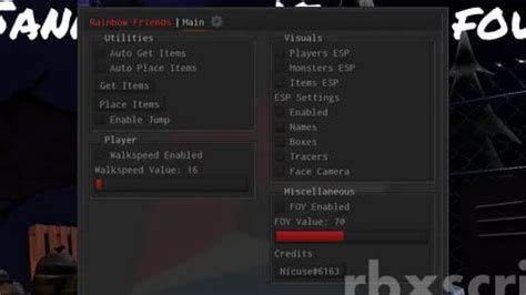 Rainbow Friends Player Esp Items Esp Auto Place Items Scripts Rbxscript