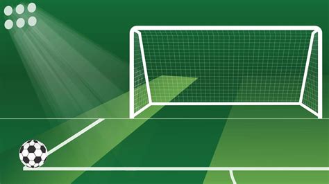 balón de fútbol frente a la portería Vector en Vecteezy
