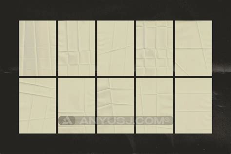 20款复古做旧高清折叠折痕纸张纸纹纹理肌理背景图片20 Folded Cream Paper Texture 安鱼设计资源丨优质平面设计资源共享站