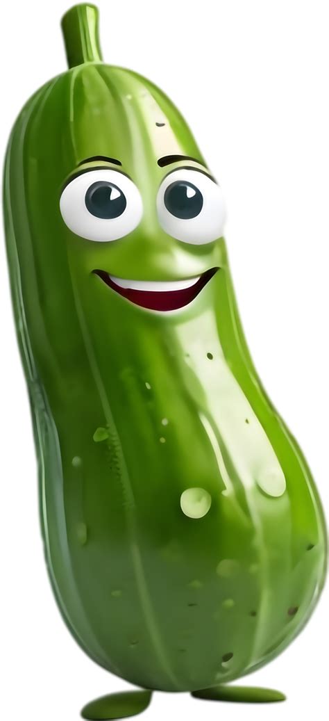 Playful Cucumber Character For Animation Projects 49718460 Png