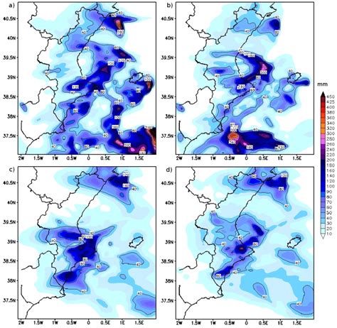 RAMS Grid 3 48 H Accumulated Resolved Precipitation For Kuo Experiments