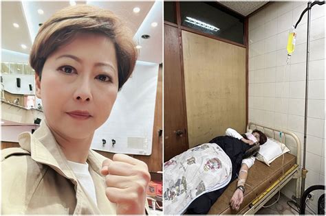 突失聲又上吐下瀉 陳亭妃急看醫生吊點滴
