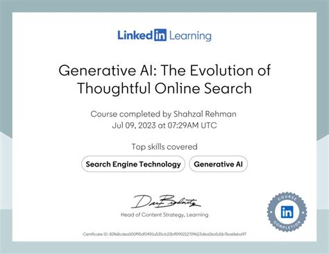 Shahzal Rehman On Linkedin Certificate Of Completion