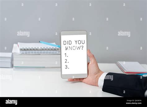 Text Caption Presenting Did You Know Question Concept Meaning Fun Facts And Figures Information