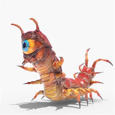 Monster Centipede Oculon Game Asset And 3d Model 3d Game Assets