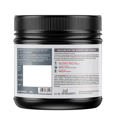 PRE Workout 200 Xtreme At Best Price In India Https Muscleblaze