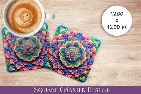 3d Mandala Coaster Design 3d Mandala Coaster 3713969