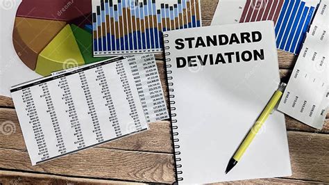 Concept Of Standard Deviation Write On Book Isolated On Wooden Table