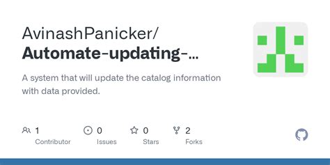 GitHub AvinashPanicker Automate Updating Catalog Information A System That Will Update The