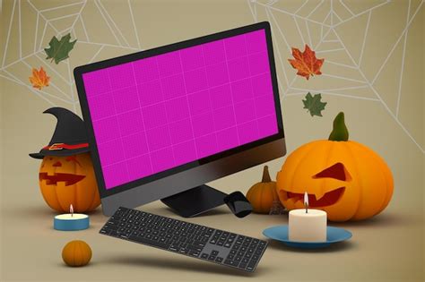 Premium Psd Halloween Responsive Mockup