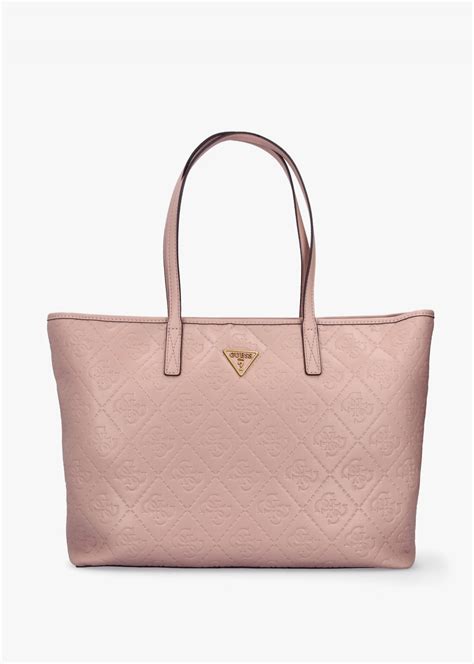 Guess Large Power Play Rosewood Logo Tech Tote Bag