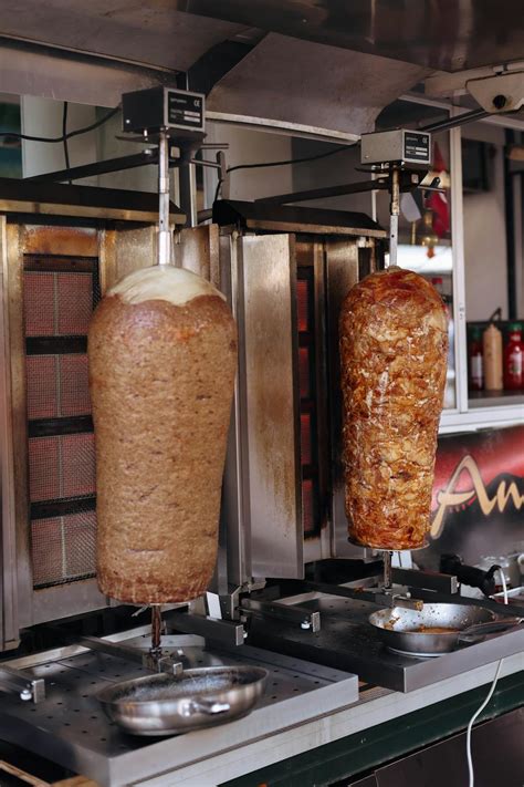 Shawarma 가스 그릴 가스 버너 가전제품 고기 그리스 사람 그릴 길거리 음식 노점상 도너 레스토랑 로스팅 바비큐 불고기 집 상업용 주방 세로