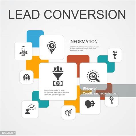 리드 변환 인포 그래픽 10 라인 아이콘 Templatesales 분석 전망 고객 간단한 아이콘 10에 대한 스톡 벡터 아트 및 기타 이미지 Istock