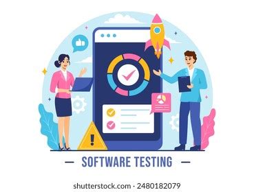 Software Testing Vector Illustration Featuring Application Stock Vector Royalty Free