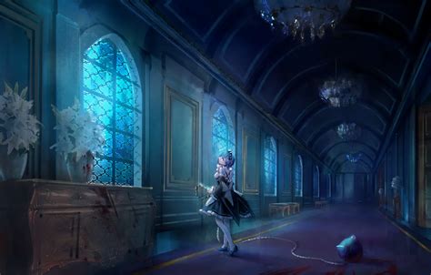 Wallpaper Girl Castle The Demon Anime Art Rem Re Zero Kara