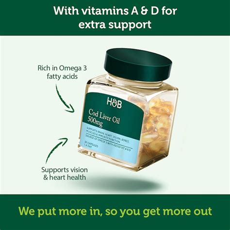 Cod Liver Oil 500mg 30 Capsules Holland And Barrett