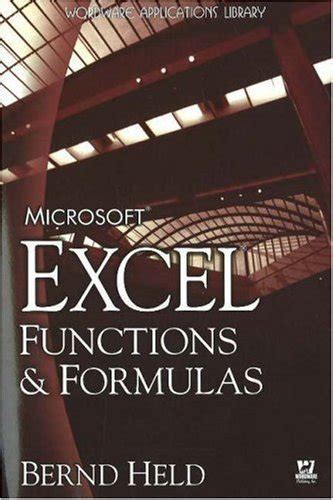 Amazon Com Microsoft Excel Functions Formulas Wordware Applications Library EBook Held