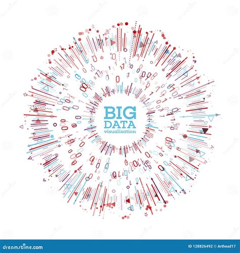 Big Data Visualization Abstract Background With Dots Array And Stock