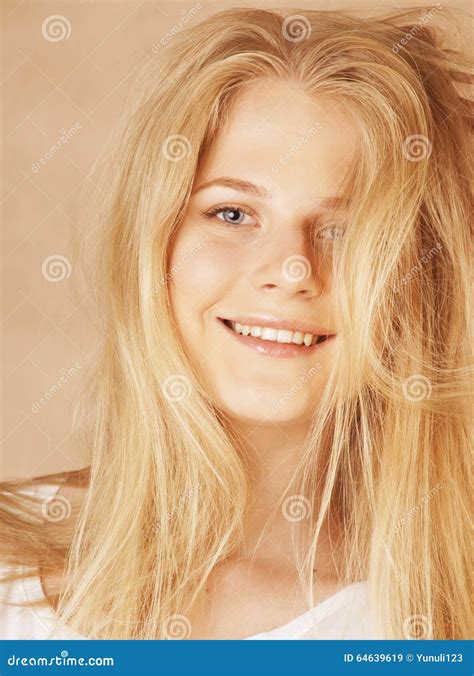 Girl With Messed Up Hair Isolated On White Background Frustrated Woman