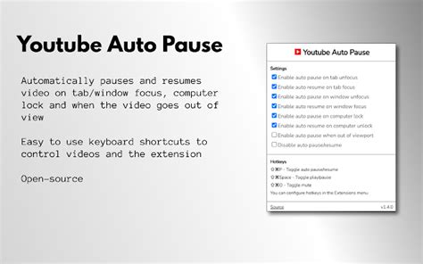 Youtube Auto Pause Chrome Web Store