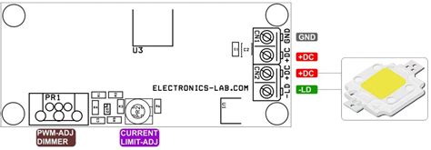 12W Constant Current LED Driver With PWM Dimming 12V DC 1A Input Electronics Lab