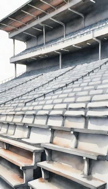 Premium Vector A Stadium With A Lot Of Seats That Say Empty