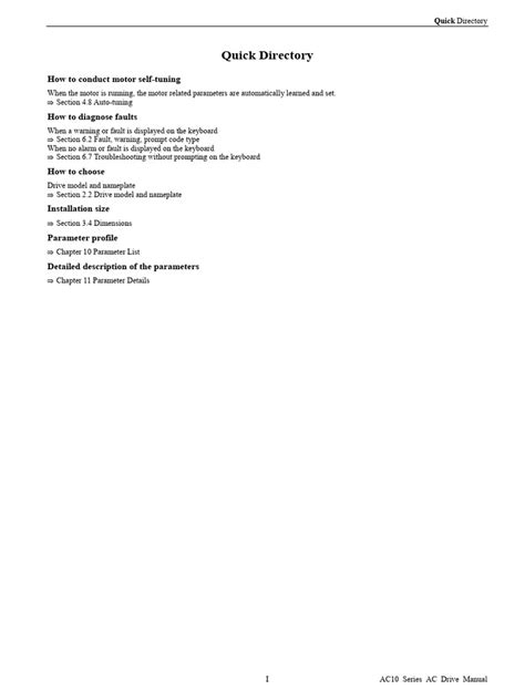 Ac10 Drive Manual Overview Pdf Power Supply Safety