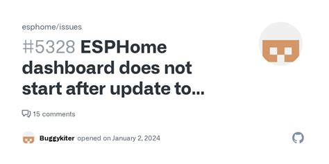 Esphome Dashboard Does Not Start After Update To Esphome 2023125