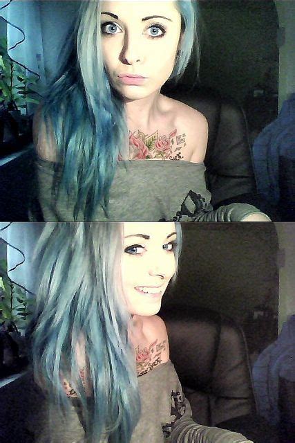 Bibi Barbaric Emo Scene Alternative Indie Style Girl Blue Long Hair