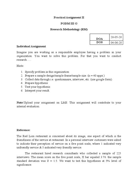 Practical Assignment Ii Noor New Pdf P Value Hypothesis