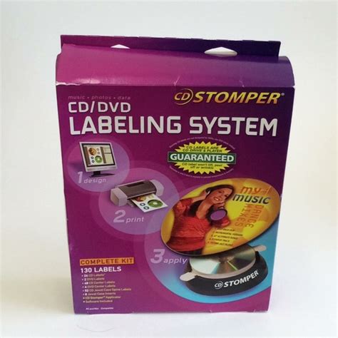 Cd Stomper Office Cddvd Labeling System A Complete Kit 3 Labels