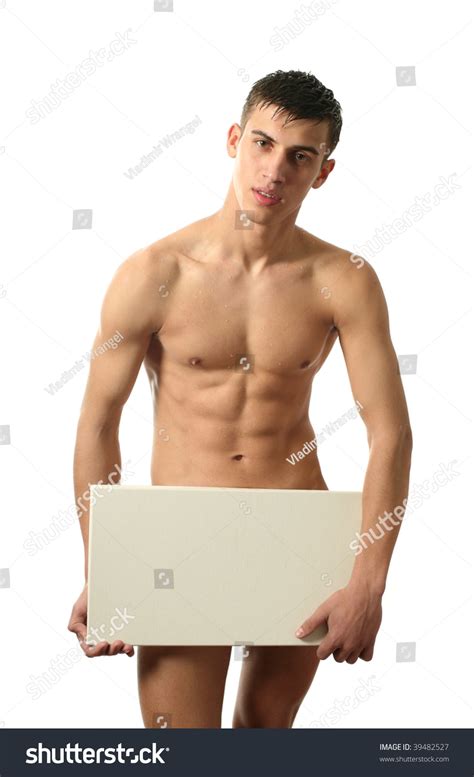 Man Covering A Copy Space Blank Billboard Isolated On White Images Stock Photos Vectors