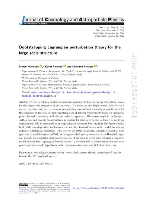 Pdf Bootstrapping Lagrangian Perturbation Theory For The Large Scale Structure