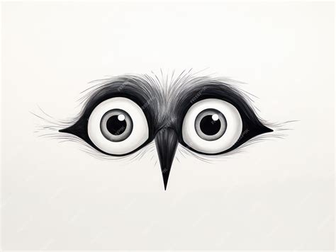 Premium Ai Image Bird Big Eyes Cartoon Illustration