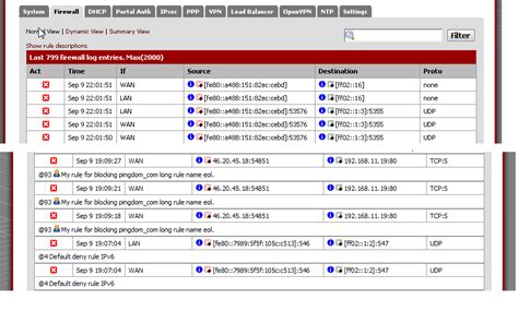 Feature 2629 Changed Firewall Log To Show The Applied Rule Description Directly On Screen