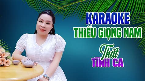 Karaoke Song Ca Th T T Nh Ca Thi U Gi Ng Nam Song Ca V I Tr Xanh Youtube