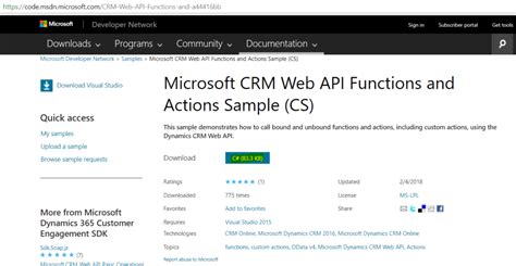 Dynamics 365 WebAPI And C Configuring Sample Code Carl De Souza