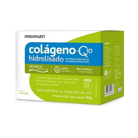 Colágeno Hidrolisado em VERISOL Sachês de g Nova Fórmula MaxiNutri Colágeno